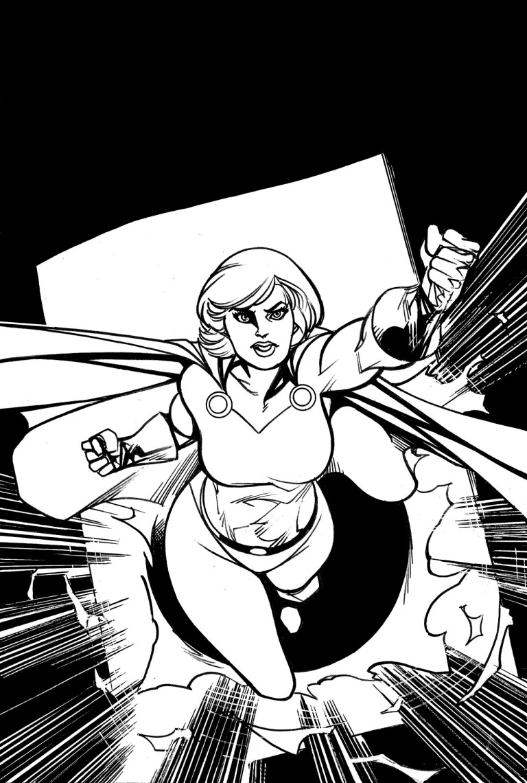 PowerGirl anniversary – Comic cover remake – NAVARRO / CABRERA